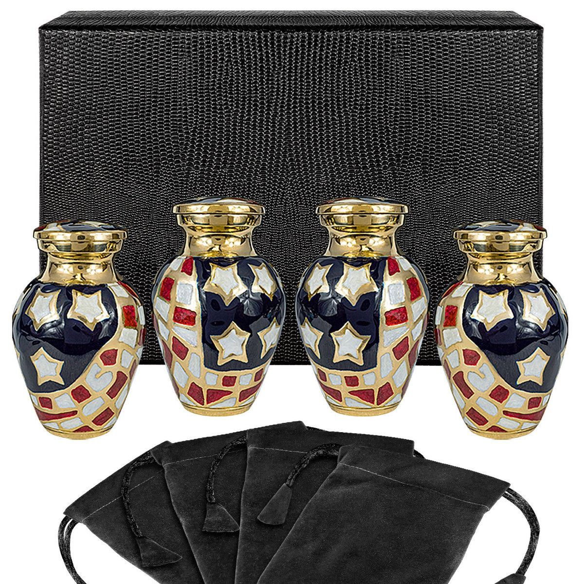 Patriotic Small Keepsake Urns for Human Ashes - Set of 4 – Trupoint ...